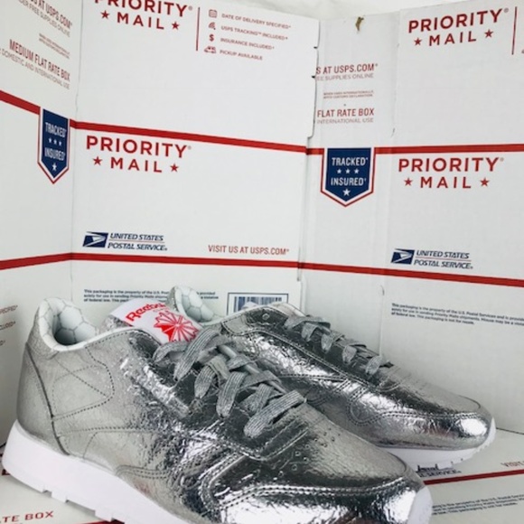 Reebok | Shoes | Womens Reebok Silver Metallic Shoes Bs515 | Poshmark
